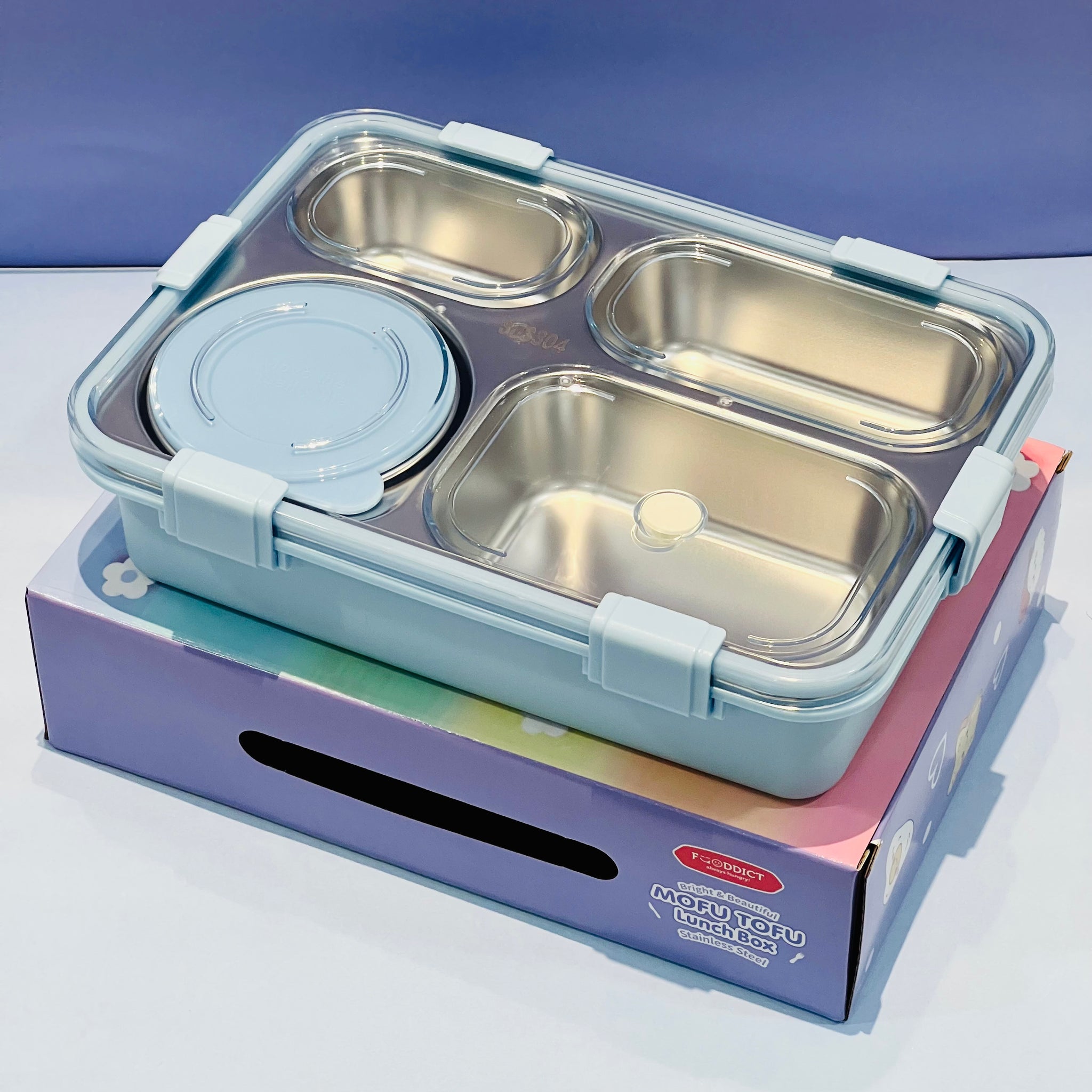 Pastel Lunchbox with 4 Compartments : Best for Adults and Teenagers ...